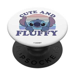 disney lilo & stitch cute and fluffy stitch popsockets swappable popgrip