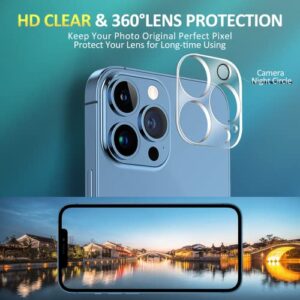 [3+3 Pack] Tempered Glass Screen Protectors and Camera Lens Protector for iPhone 12 Pro Max 6.7 inch, [Anti-Scratch], [9H Hardness], [Anti-Fingerprint], [Easy Install], [Bubble Free], [Ultra-Thin]