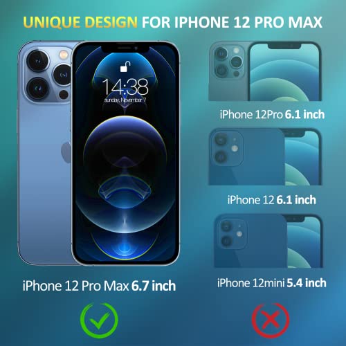 [3+3 Pack] Tempered Glass Screen Protectors and Camera Lens Protector for iPhone 12 Pro Max 6.7 inch, [Anti-Scratch], [9H Hardness], [Anti-Fingerprint], [Easy Install], [Bubble Free], [Ultra-Thin]