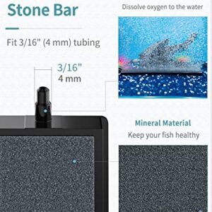 Pawfly 12 Inch Air Stone Grey Mineral Bubble Stone Bar Diffuser Bubbler Airstones for Aquarium, Fish Tank, and Pump