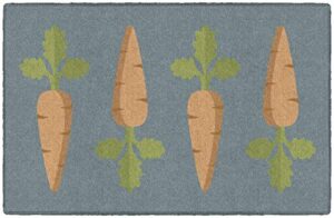 brumlow mills spring carrots easter print indoor or outdoor area rug for living room, bedroom carpet, dining, kitchen or entryway rug, 30" x 46"