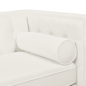 Jennifer Taylor Home Jack, 84" Sofa, Cloud White Performance Velvet