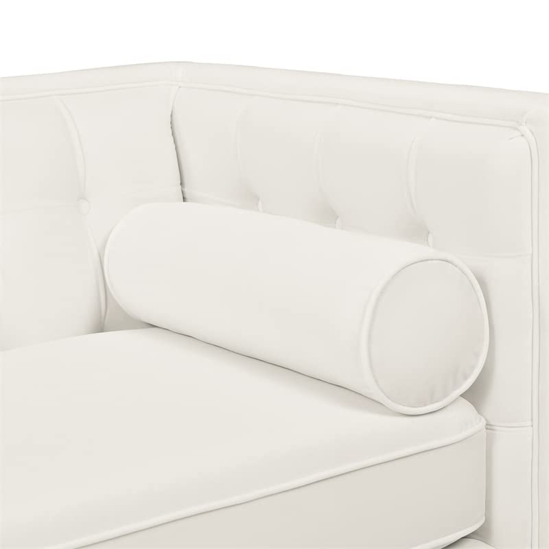 Jennifer Taylor Home Jack, 84" Sofa, Cloud White Performance Velvet