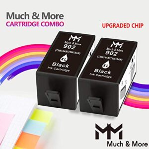 MM MUCH & MORE Compatible Ink Cartridge Replacement for HP 902 XL 902XL to Used with Officejet 6961 6979 6951 6954 6956 6958 6962 6950 Officejet Pro 6974 6968 6970 6975 6978 6960 6979 (2 x Black)