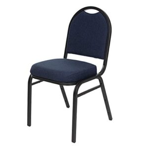 OEF Furnishings Premium Fabric Upholstered Stack Banquet Chair, Blue/Black