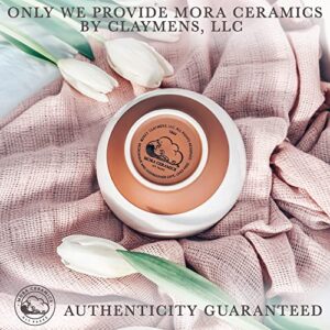 Mora Ceramic Small Dessert Bowls - 16oz, Set of 6 - Microwave, Oven and Dishwasher Safe, For Rice, Ice Cream, Soup, Snacks, Cereal, Chili, Side Dishes etc - Microwavable Kitchen Bowl, Vanilla White