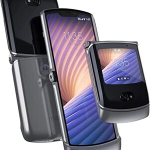 Moto Razr 5G 2020 (256GB, 8GB) 6.2" Flip P-OLED, Snapdragon 765 5G, 2800mAh Battery, 48MP Camera (Fully Unlocked for AT&T, T-Mobile, Verizon, Global) XT2071-2 Silver (Renewed)