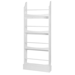 UTEX Kids Bookshelf,4 Tiers Children's Bookcases and Storage, Kids Bookcase Rack Wall for Bedroom,Study Living Room,White