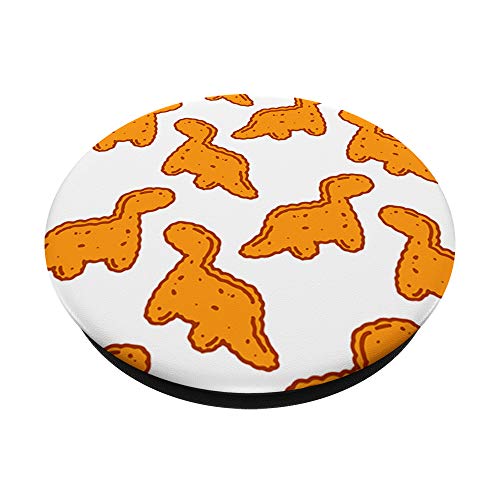 Cute Dino T-Rex Chicken Nugget Pattern Funny Tyrannosaurus PopSockets PopGrip: Swappable Grip for Phones & Tablets