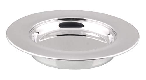 Communion Ware 3 Holy Wine Serving Tray with A Lid & 3 Stacking Bread Plate with A Lid - Mirror Finish Stainless Steel