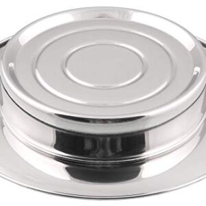 Communion Ware 3 Holy Wine Serving Tray with A Lid & 3 Stacking Bread Plate with A Lid - Mirror Finish Stainless Steel