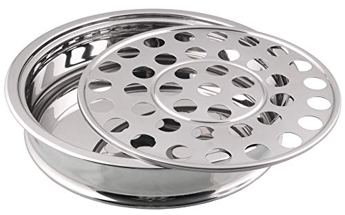 Communion Ware 3 Holy Wine Serving Tray with A Lid & 3 Stacking Bread Plate with A Lid - Mirror Finish Stainless Steel