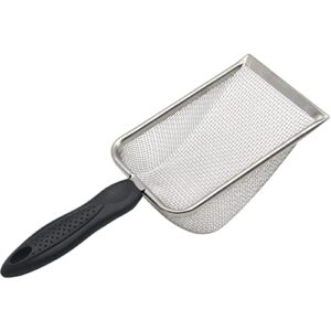 MODUODUO Reptile Sand Shovel Stainless Steel Fine Mesh Sand Substrate Scoop for Litter Cleaner Scooper for Sand Bedding