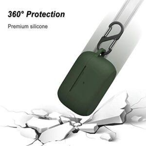 Geiomoo Compatible with Jabra Elite 85t Silicone Carrying Case, Portable Scratch Shock Resistant Cover (Emerald Green)