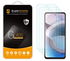 supershieldz (3 pack) designed for motorola (one 5g ace) / one 5g uw ace/moto g 5g (2020) tempered glass screen protector, anti scratch, bubble free