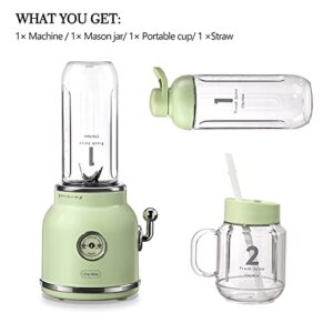 Smoothie Blender Personal Blender, Chic Now Portable Smoothie Maker for Juice Shakes and Smoothie with 6 Sharp Blades, Travel Cup and Lid, Green