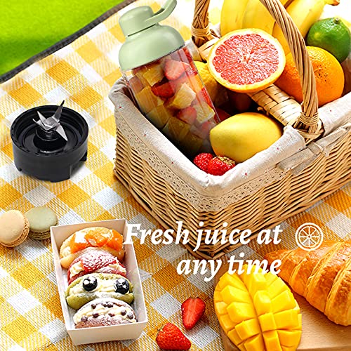 Smoothie Blender Personal Blender, Chic Now Portable Smoothie Maker for Juice Shakes and Smoothie with 6 Sharp Blades, Travel Cup and Lid, Green