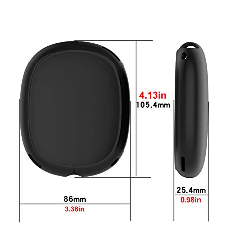 Silicone Earpads Cover for AirPod Max Headphones, AirPod Max Ear Pads Skin, Earcup Protectors, AirPod Max Ear Cushions (Black)