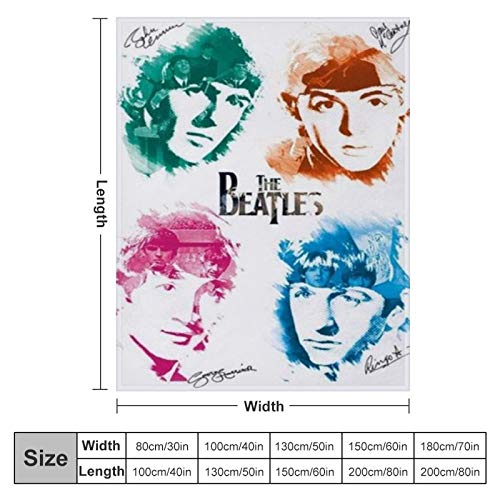 ZJLOVECPP Beatles Flannel Blanket,Soft Lightweight Throw Blanket Microfiber Cozy Warm Fuzzy Throw Blankets for The Bed Sofa Couch 50''×60''