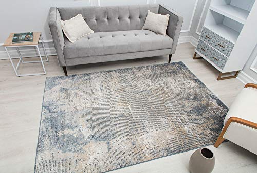 Rugs America Ludlow MD15A Hill Castle Stone Transitional Vintage Area Rug, 2'6" x 4'