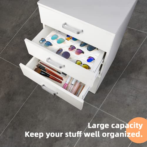 TUSY 5 Drawer Cabinet, Mobile Office Drawers Cabinet Under Desk for Home Office, Living Room, White