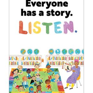 Carson Dellosa Education All Are Welcome Everyone Has a Story Poster—Motivational Wall Art or Bulletin Board Decor, Inspirational Classroom, Office, Homeschool Decorations (13.37" x 19")