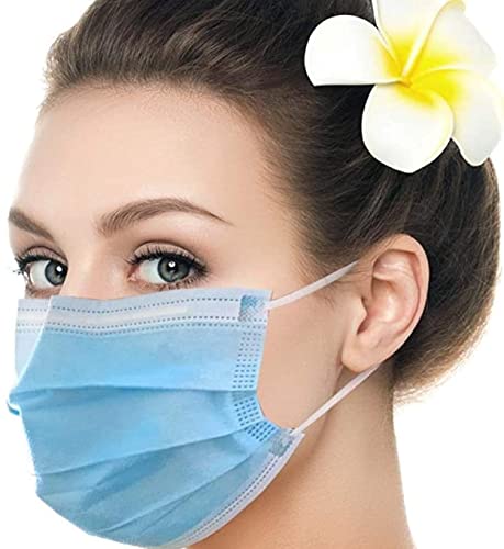 50 PACK Face Mask 3 ply Disposable Protection Masks Mouth Cover. High Permeability Breathpure, No Odor and Winters Comfortable, for Adults Man and Womens, Ships from USA