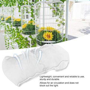 Fdit Bird Cage Cover, 2PCS Bird Cage Cover Birdcage Polyester Mesh Cover Seed Catcher Universal Parrots Cage Accessories(White)