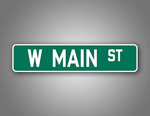 SignsAndTagsOnline Custom 4"x18" Green Street Sign Personalized Novelty Any Text Any Name Green Road Sign