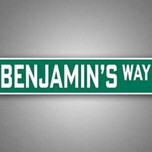 SignsAndTagsOnline Custom 4"x18" Green Street Sign Personalized Novelty Any Text Any Name Green Road Sign