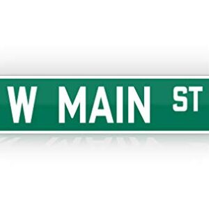 SignsAndTagsOnline Custom 4"x18" Green Street Sign Personalized Novelty Any Text Any Name Green Road Sign