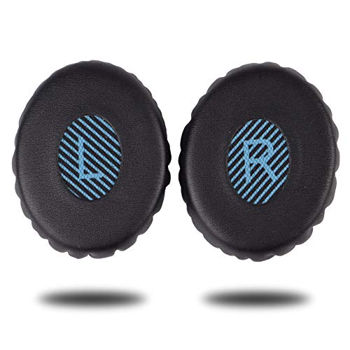 LIPOVOLT® Black+Blue Replacement Earpads Cover Cushion for Bose Headset OE2 OE2i Headphone Ear Pads