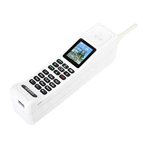 T osuny Retro Phone- Classic Old Phone Vintage Retro Brick Cell Phone FM Radio Mobile Phone Dual Cards Dual Standby, Voice Flashlight Elderly Mobile Phone(White)