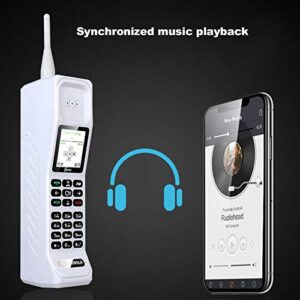 T osuny Retro Phone- Classic Old Phone Vintage Retro Brick Cell Phone FM Radio Mobile Phone Dual Cards Dual Standby, Voice Flashlight Elderly Mobile Phone(White)