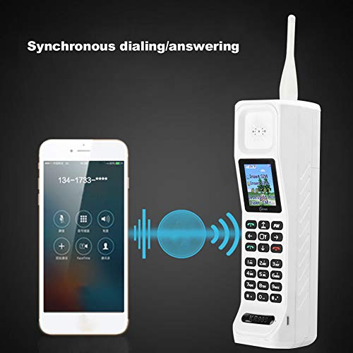 T osuny Retro Phone- Classic Old Phone Vintage Retro Brick Cell Phone FM Radio Mobile Phone Dual Cards Dual Standby, Voice Flashlight Elderly Mobile Phone(White)