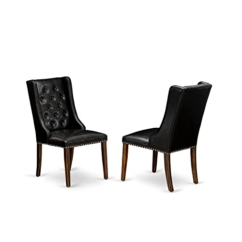 East West Furniture Dining Chairs, Set of 2, FOP7T49