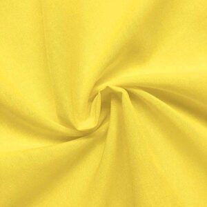 barcelonetta | poly cotton fabric | broadcloth | 35% cotton | 60" wide | lining, sewing, air feel skirt layer | solid (yellow, 2 yard)