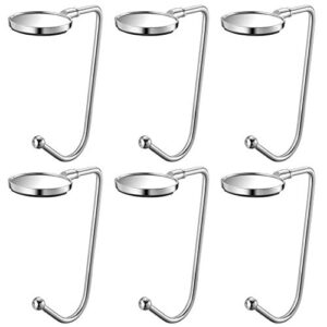 winomo 6pcs purse clip for table zinc alloy decorative handbag table hook holder bag hanger under counter handbags hook for tabletop desk fireplace bar restaurant