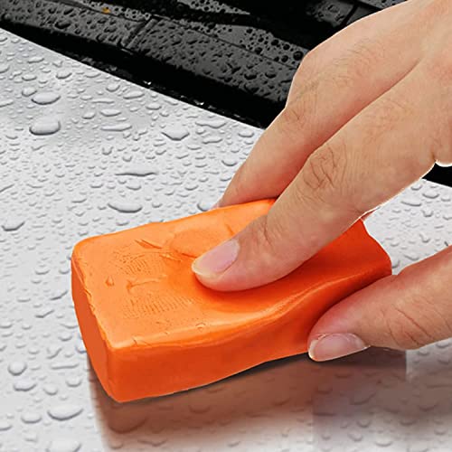 mg mega oto market Car Clay Bar Premium 200 GR Grade Auto Detailing Cleaner Compatible with Cars, Trucks, SUV | Orange Wash Bars Perfect for Your Car Cleaning Car Wash Kit Wax Buffer Polisher