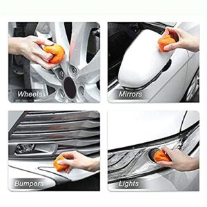 mg mega oto market Car Clay Bar Premium 200 GR Grade Auto Detailing Cleaner Compatible with Cars, Trucks, SUV | Orange Wash Bars Perfect for Your Car Cleaning Car Wash Kit Wax Buffer Polisher