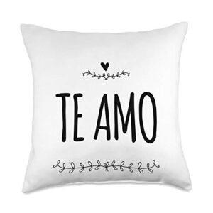 flozelmar te amo throw pillow, 18x18, multicolor