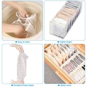 Underwear Drawer Organizer, Drawer Divider, Foldable Closet Storage Boxes Dresser Drawer Organizers for Underwear, Socks, Clothes, Stockings, Scarves, Ties and Bras Underwear Organizer Dividers 3Pcs