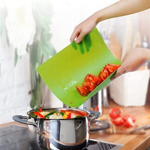 KUFUNG Flexible Cutting Board Mats for Kitchen - 100% Non Slip (New) Color Coordinated Plastic Cutting Boards on Any Countertop