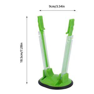 Adjustable Baggy Rack Stand, Food Storage Bags Racks Holder Hand Free Storage Bag Clip for Food Prep Bag Plastic Freezer Bags(Green)