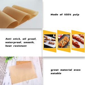 50 Pcs Parchment Paper Sheets,12×8 Inch Non-Stick Unbleached Parchment Paper for Backing,Use for Baking,Grilling,Air Fryer,Steaming Bread,Cup Cake Cookie