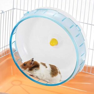 zhang ku 5.5inch silent hamster wheel-pets running sports exercise wheel jogging wheel hamster rat gerbil silent spinner (blue)