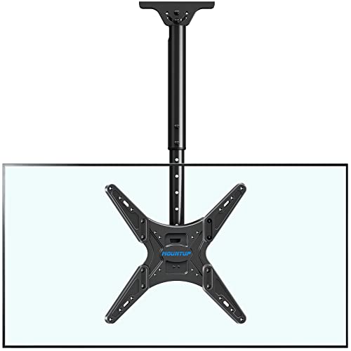 MOUNTUP Ceiling TV Mount for Most 24''-65'' TVs, Hanging TV Ceiling Mount for 32 43 50 55 60 65 inch TVs, Full Motion Height Adjustable TV Mount Bracket, Holds up to 99lbs, Max VESA 400x400mm, MU0039