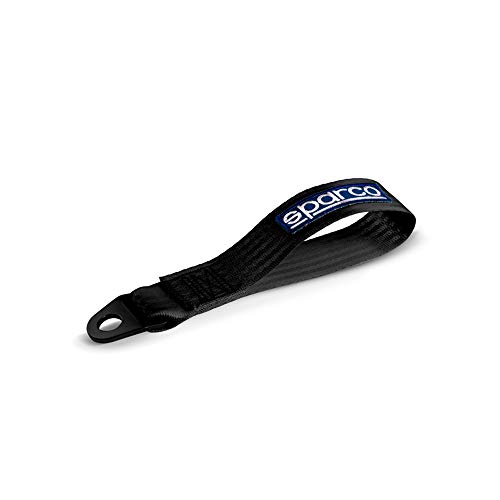 SPARCO Performance Towing-Hook-Ribbon - Black - max. 2000kg - 16mm Hole