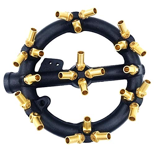 Joywayus Natural Gas Jet Burner 23 Tips for Wok Range,Stir Fry,Grilling,Cast Iron Body Round Nozzle Jet Burner