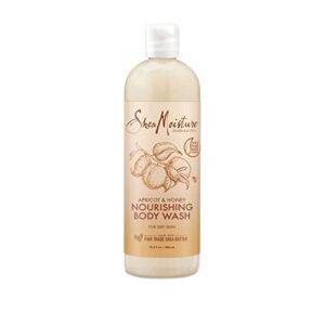 sheamoisture body wash for dry skin nourishing apricot honey cruelty free, made with fair trade shea butter 19.8 oz